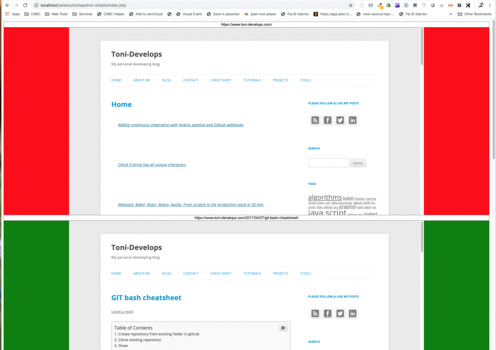 Selenium And Php Write A Snapshot Comparing Tool Toni Develops